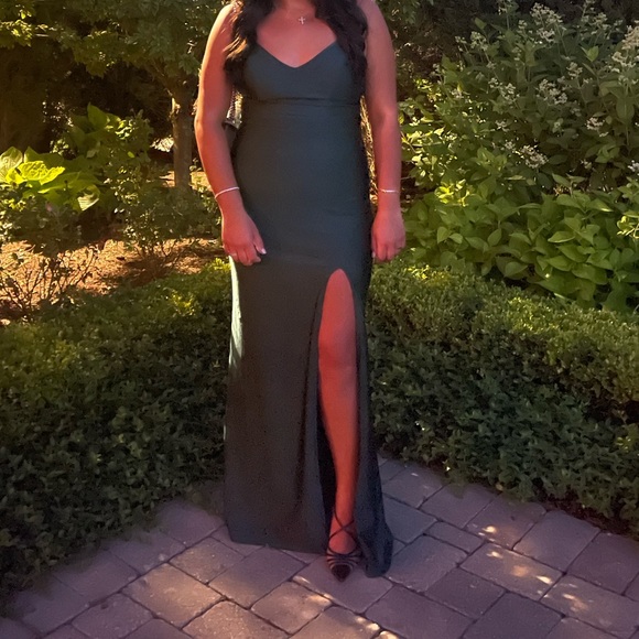 Dresses | Emerald Green Spaghetti Strap Dress | Poshmark